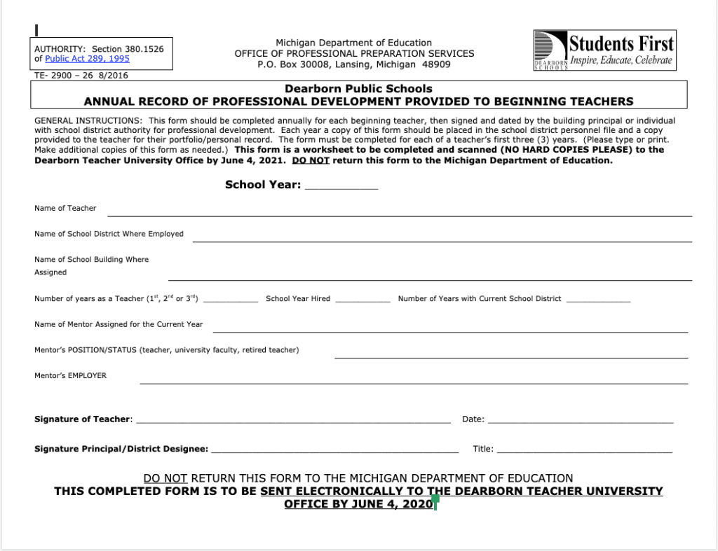 DTU Year One Professional Development 2020-21 – School Improvement and ...