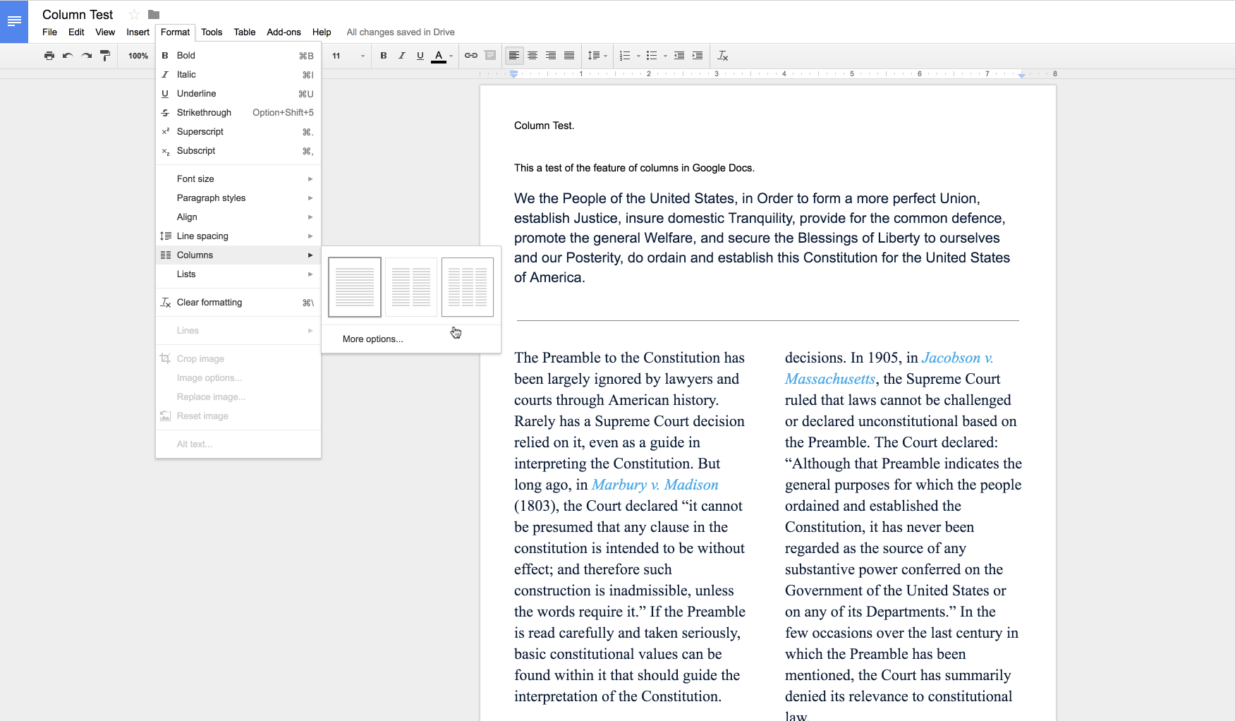 Google Docs Update Columns Now Available Technology Department News